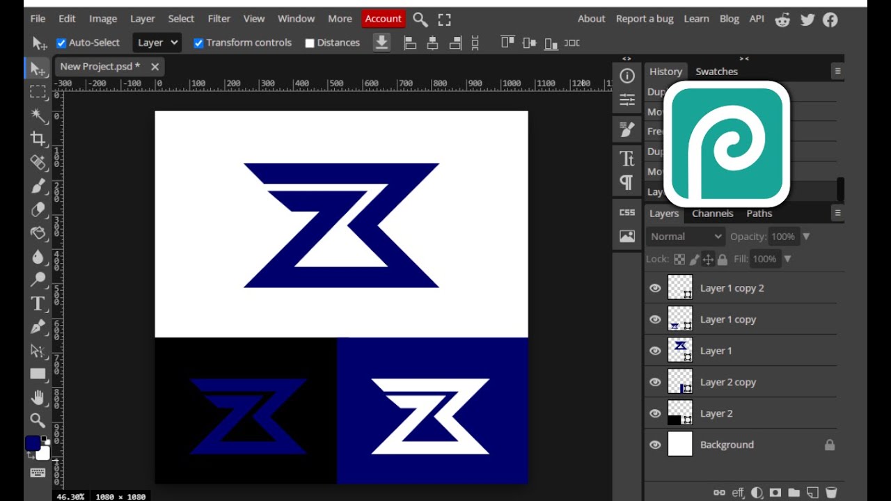 Cara Membuat Logo Vector di Photopea Alternativ Photoshop Gratis ...