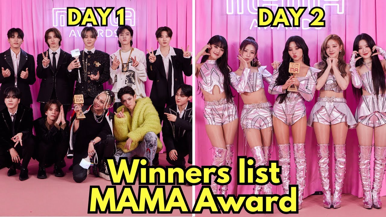 The Full List Of Winners From Day 1&2 Of The 2023 “MAMA Awards” - YouTube