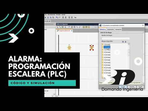 PLC: Alarma intermitente Encendido Automático | Programación Escalera ...