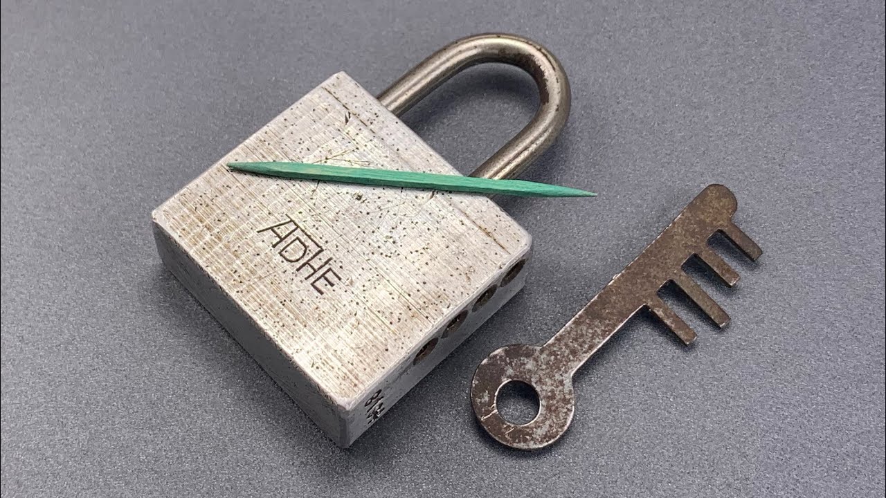 [1062] Unusual Soviet Padlock Picked With TOOTHPICK! - YouTube