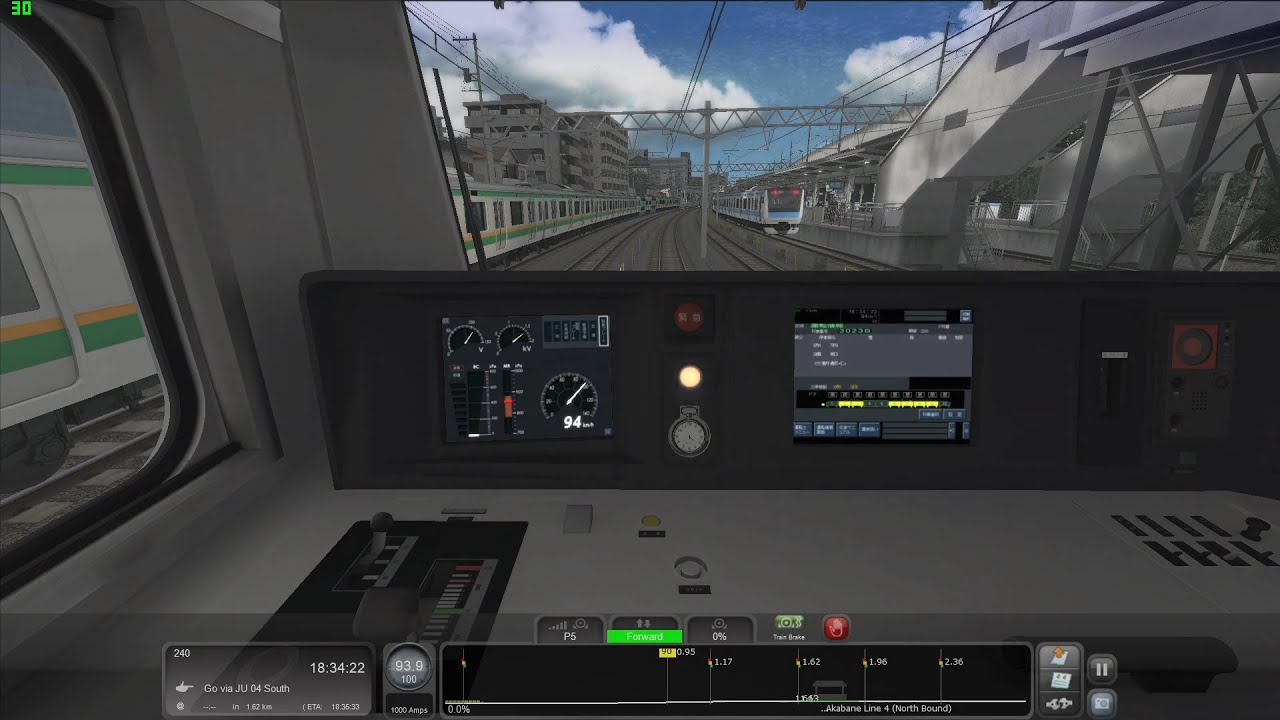 Train Simulator: Tokyo Commuter: Career Scenario No. 18; [JU] 18:29 ...