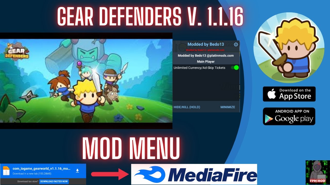 HƯỚNG DẪN HACK / MOD GAME : GEAR DEFENDERS V. 1.1.16 (MOD MENU ) # ...