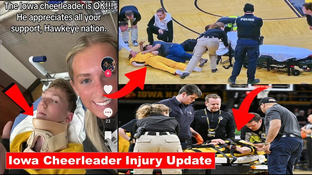 Iowa Cheerleader injury update | Iowa Cheerleader falls on neck during ...