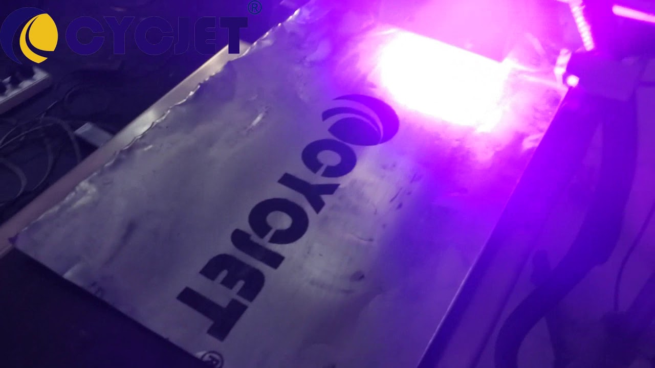 How to print logo on steel sheet by inkjet/CYCJET C700 Galvanized Steel ...