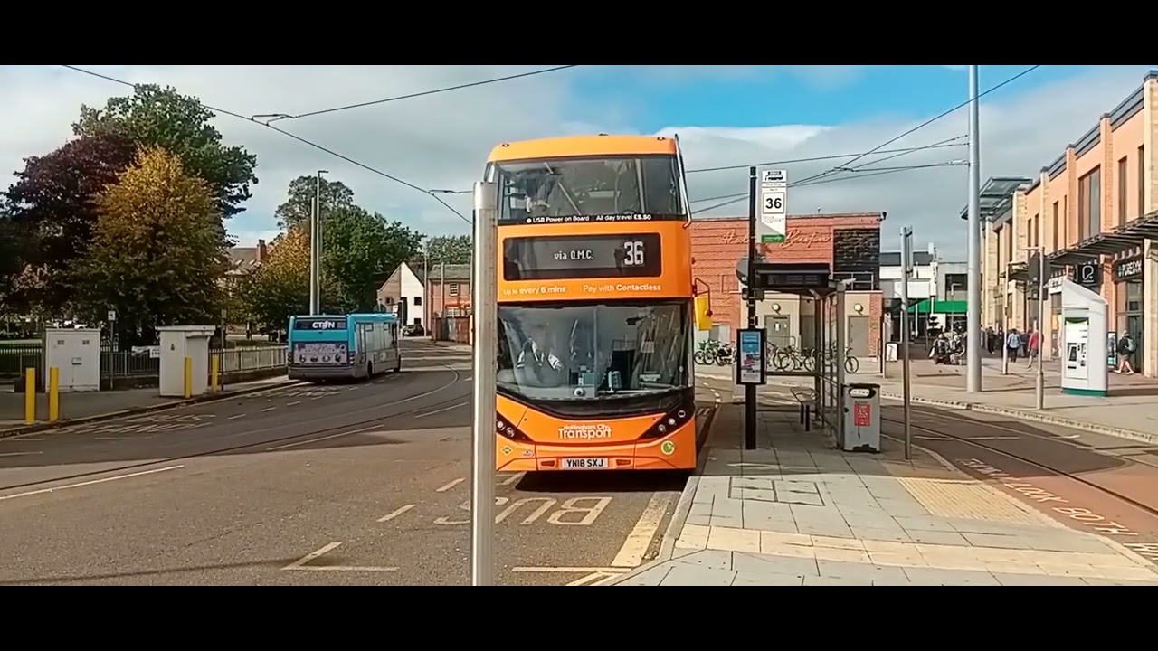 Beeston centre bus and tram - YouTube
