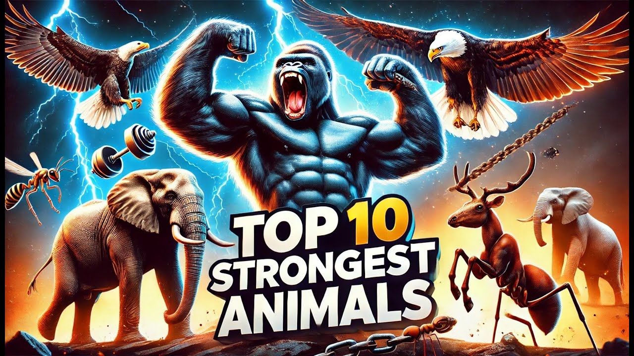 Top 10 STRONGEST ANIMALS on the planet!! - YouTube