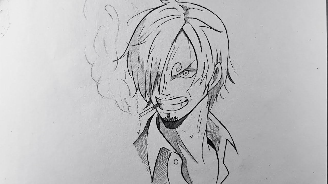 how to draw sanji || step by step drawing of sanji from one piece ...
