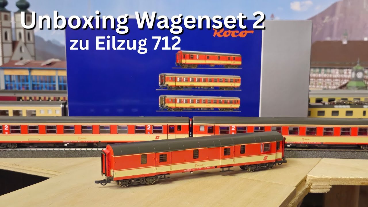 Unboxing: Roco 74052 Wagenset 2 zu ÖBB E 712 - YouTube