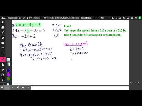 Solving 3x3 Systems of Equations Using Substitution - YouTube