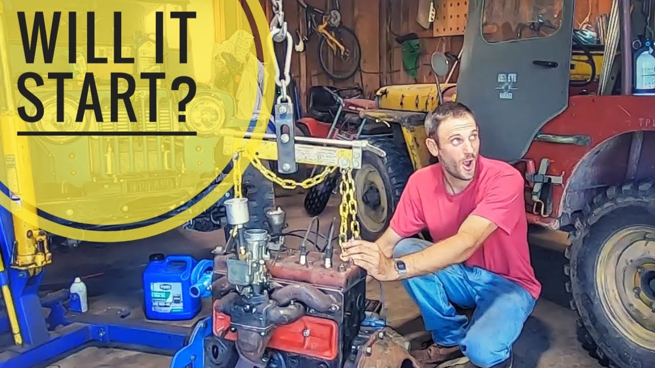 First start Willys L-134 Jeep engine rebuild - YouTube