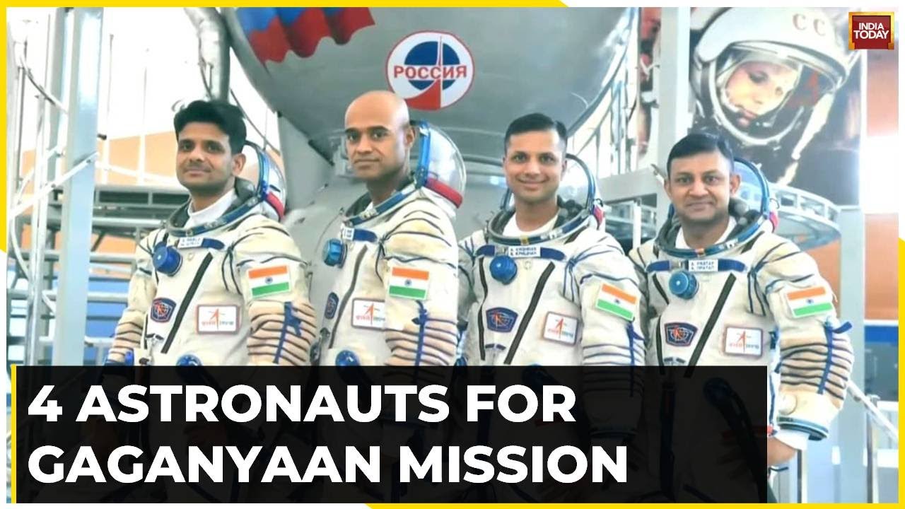 PM Modi Welcomes 4 Pilots On Stage, 4 Astronauts For Gaganyaan Mission ...