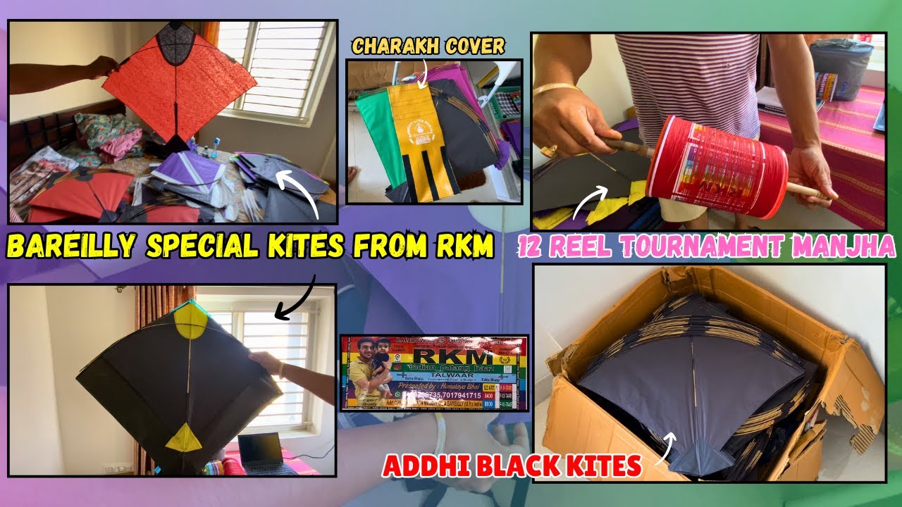RKM Bareilly Kites & 12 Reel Manjha Review Perfect Combo for Kite ...