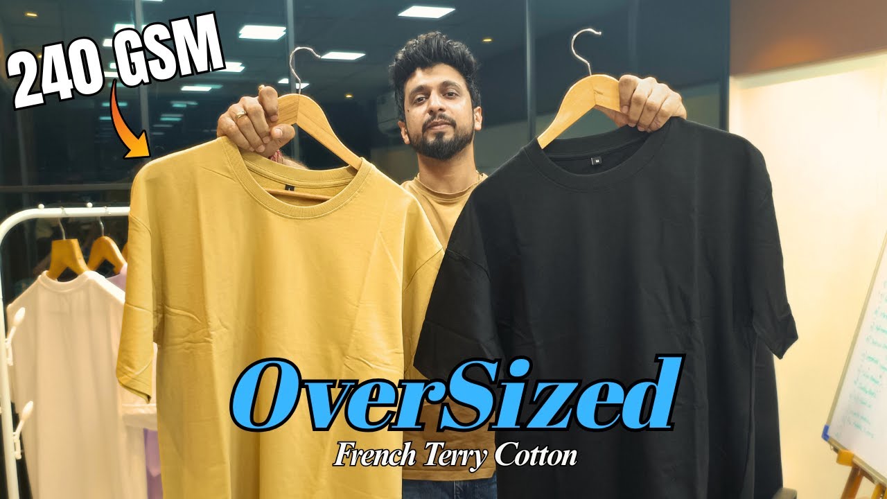 240 GSM French Terry Oversized Plain T shirts Wholesale Price ...