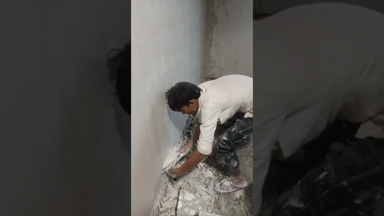 Gypsum wall punning 12mm thick tikki dhada #interior #interiordesign # ...