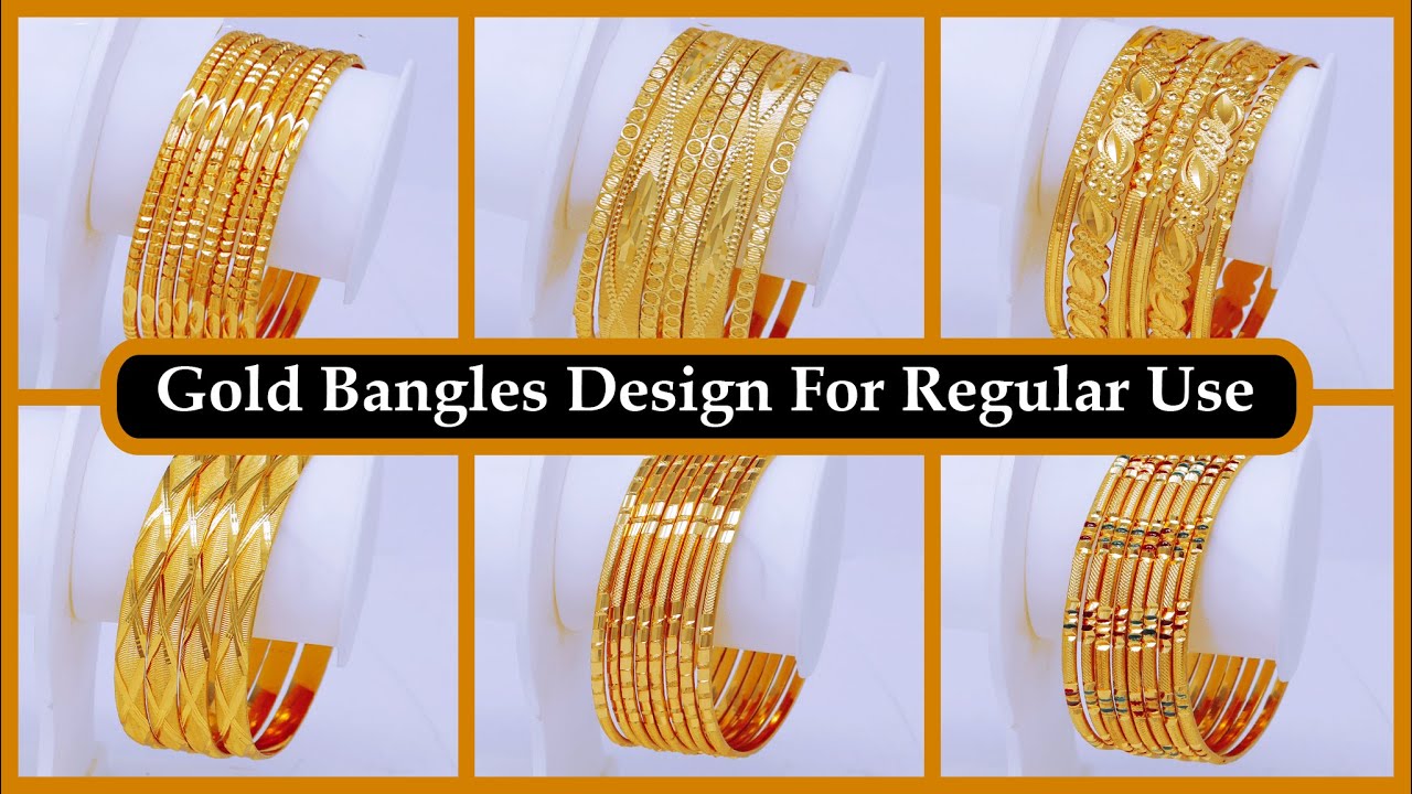 One gram gold bangles for daily use 🤩 Wedding gold bangles designs ...