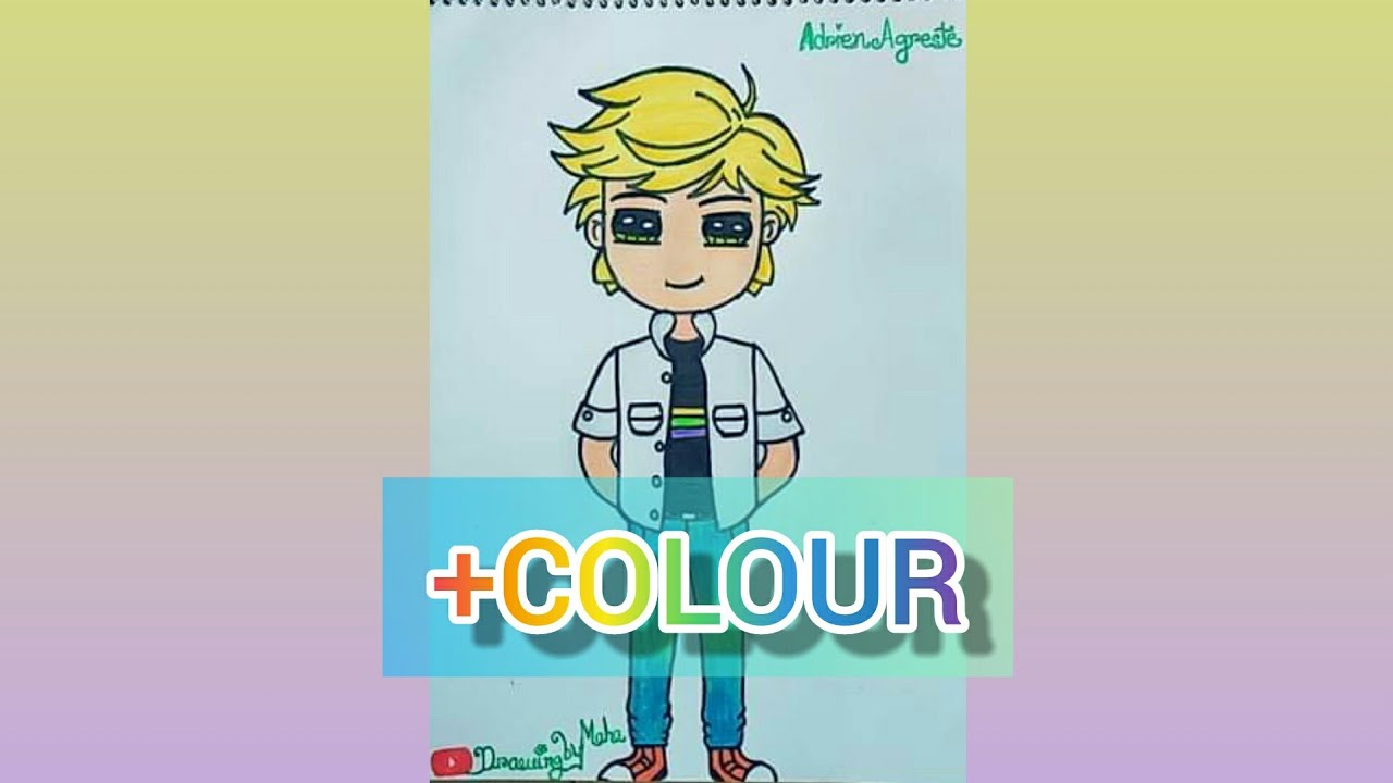 How to draw 《Adrian Agreste》 || From Miraculous Ladybug step by step ...