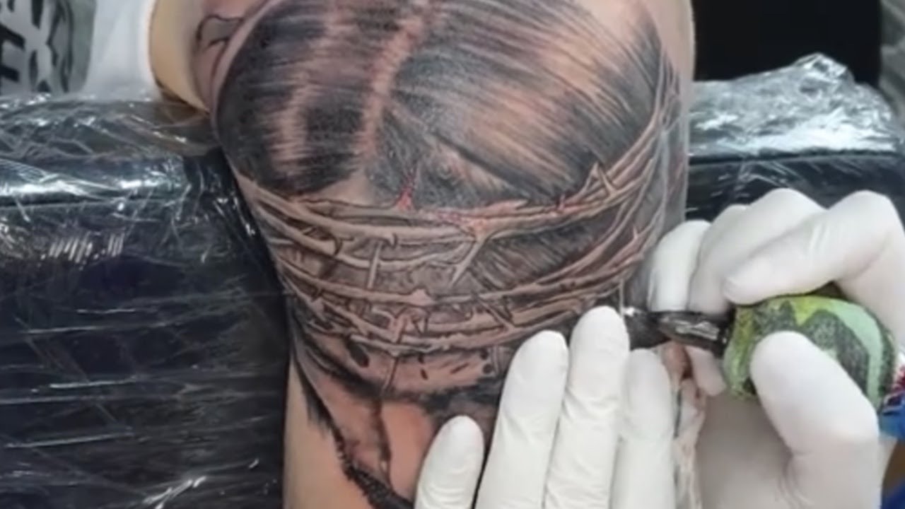 Jesus Christ tattoo -ISUS HRIST (time lapse) - YouTube