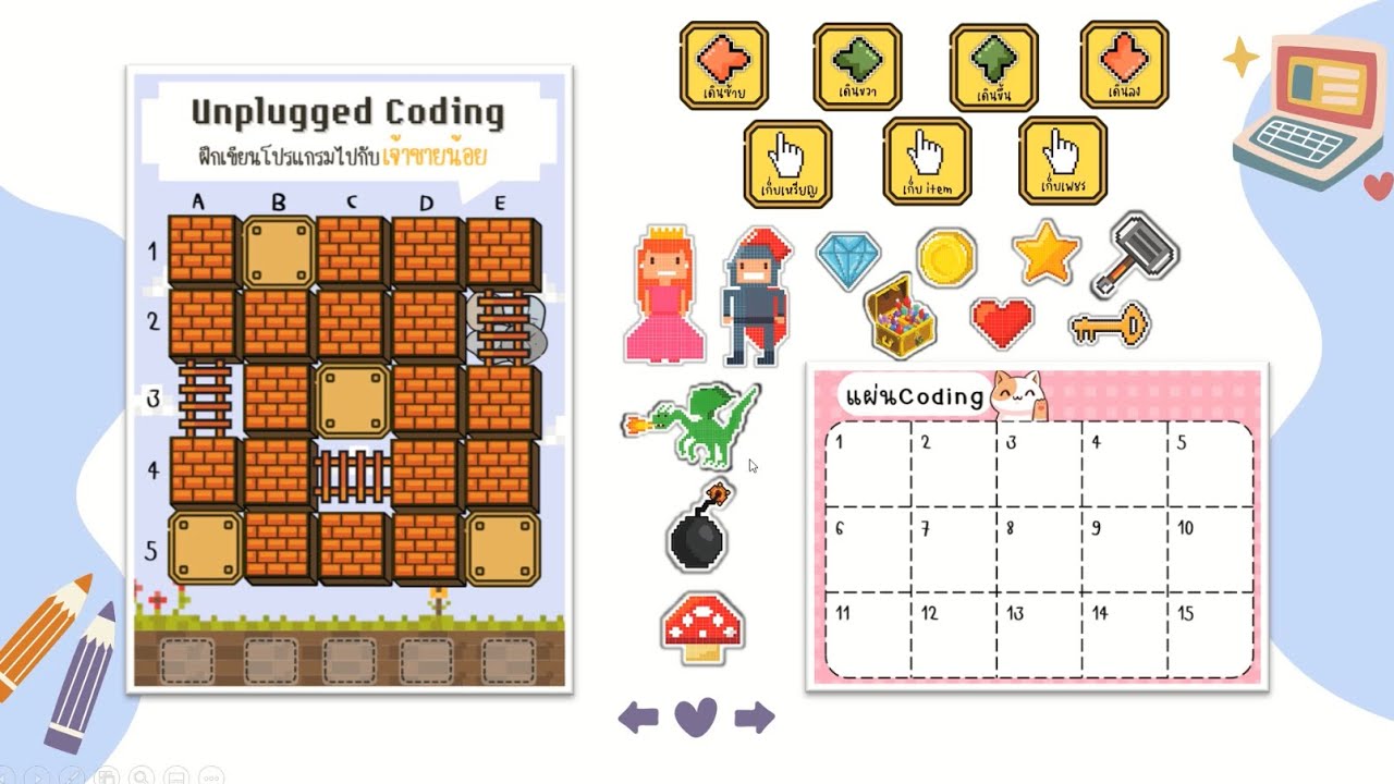 ชุดกิจกรรมการเรียนรู้ Unplugged Coding ฝึกเขียนโปรแกรมไปกับเจ้าชายน้อย ...