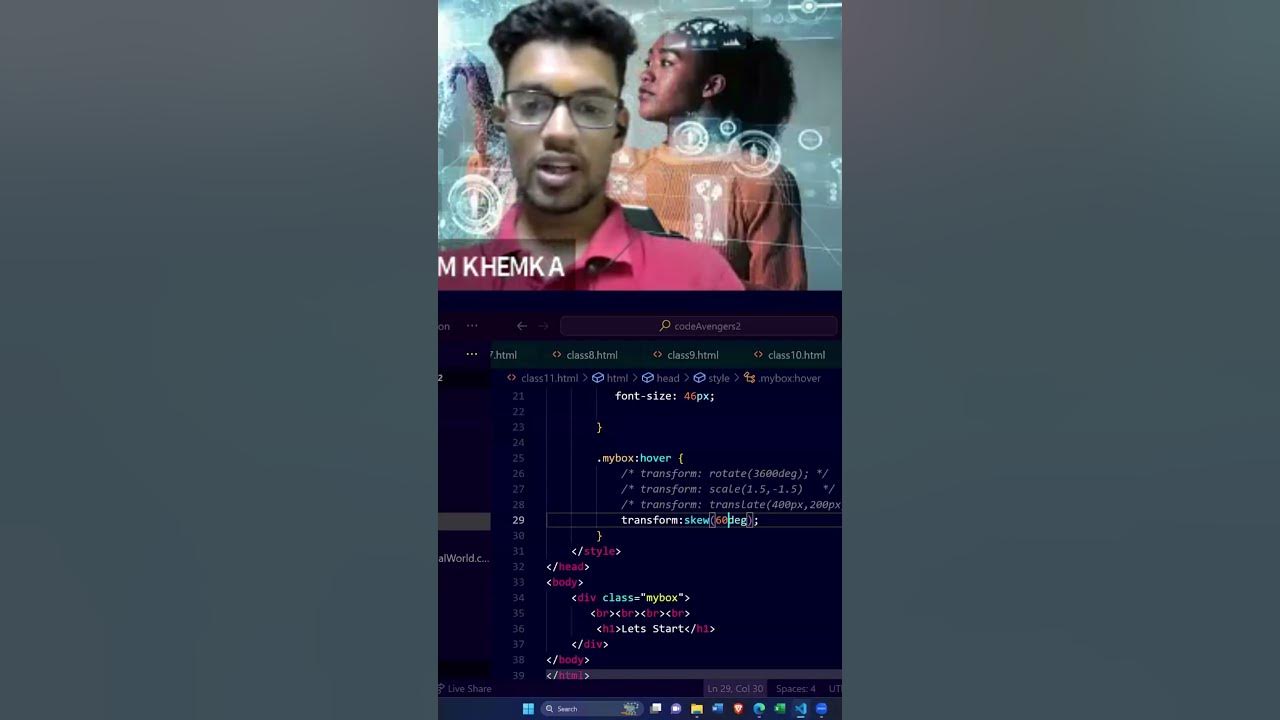 Transform Cool And 3d Property 🔥🔥modernagecoders Codeavengers Coding Shorts Viral Trending