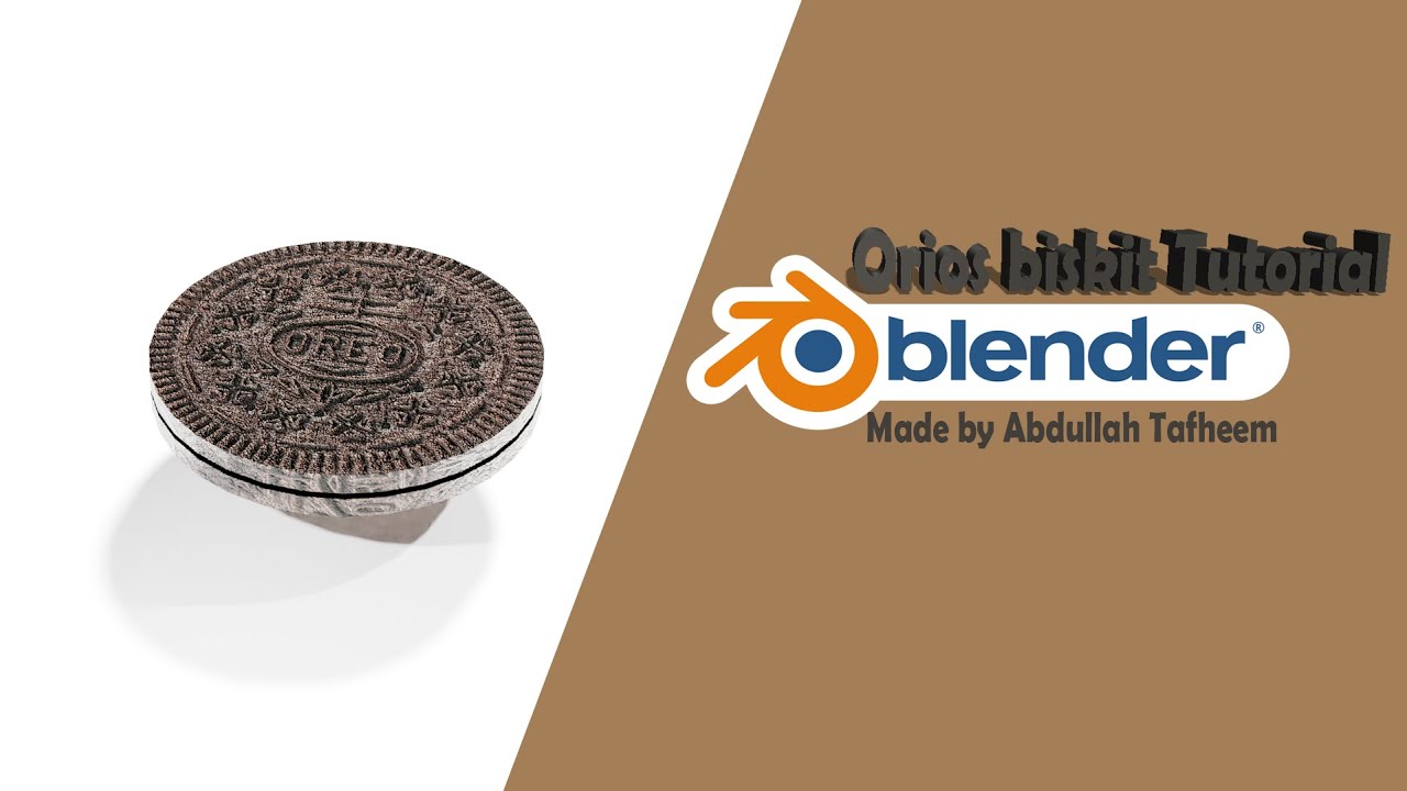 create oreo biscuit in 3d blender tutorial - YouTube