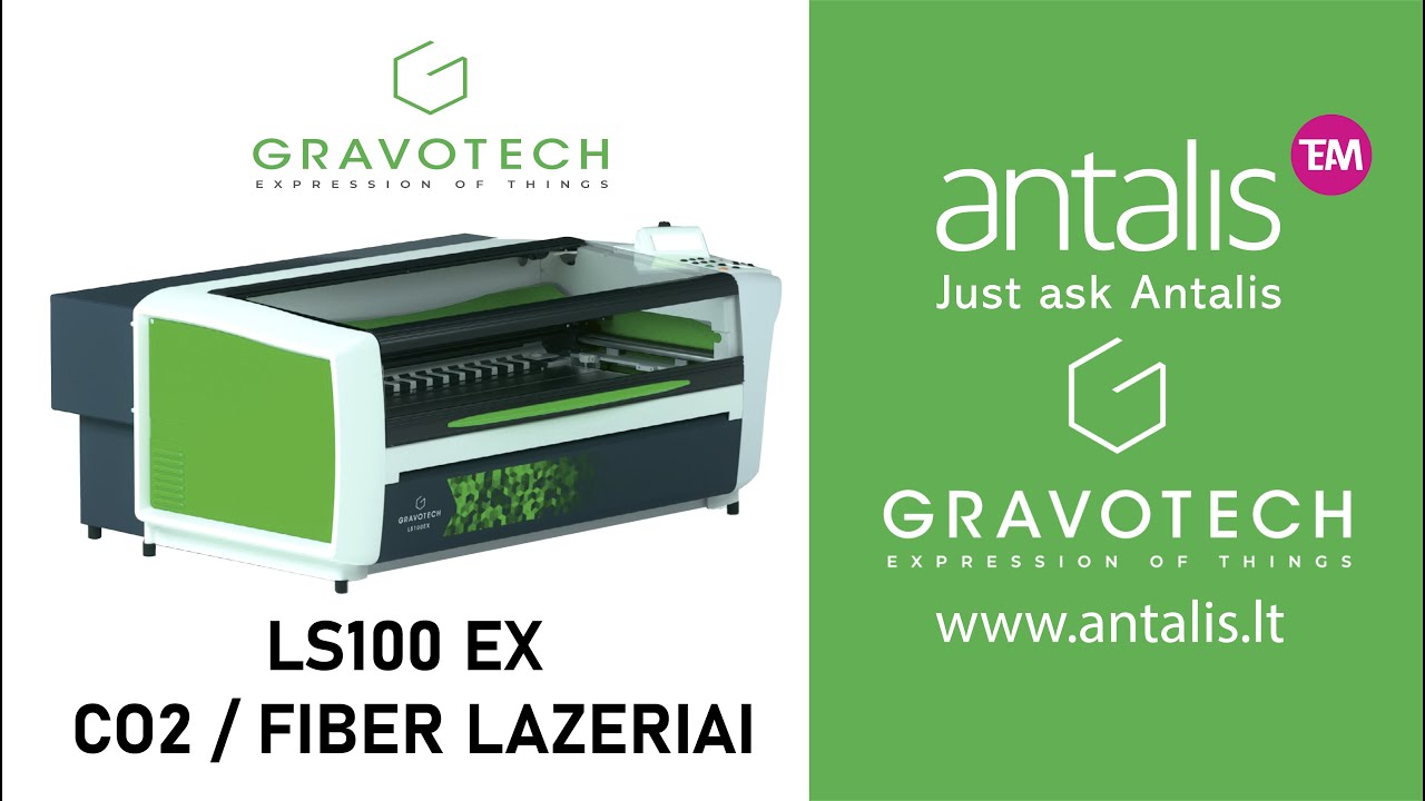 GRAVOTECH LS100 EX LAZERIO APLIKACIJOS - YouTube