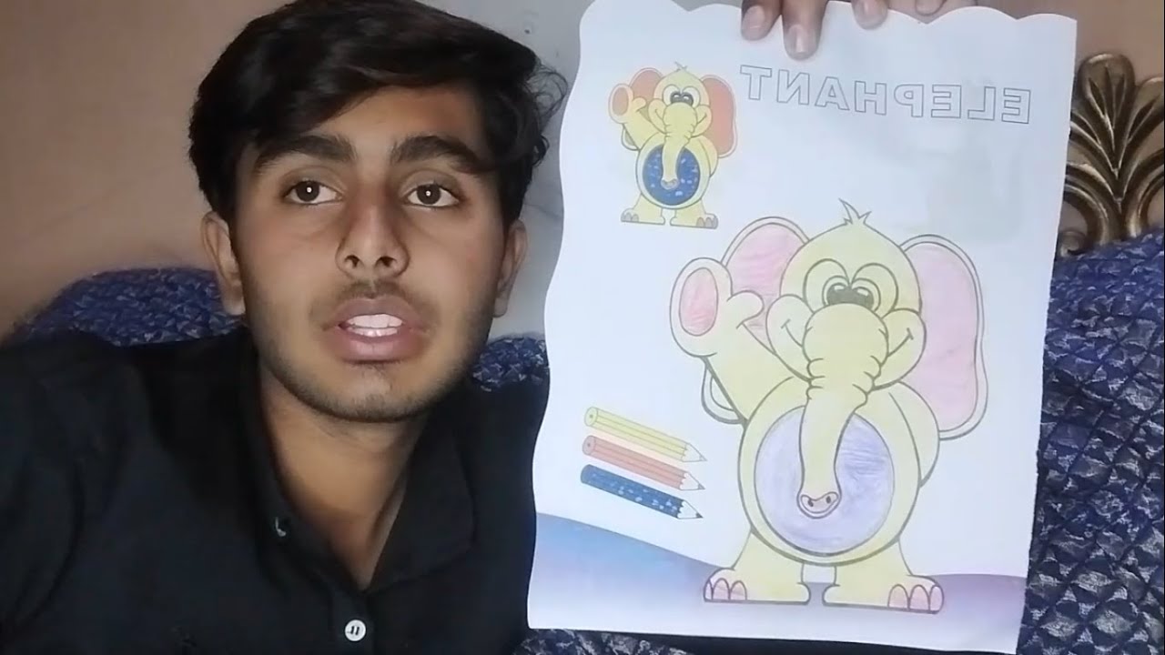 Color the picture of a elephant with colored pencils - CAREER GYAN ...