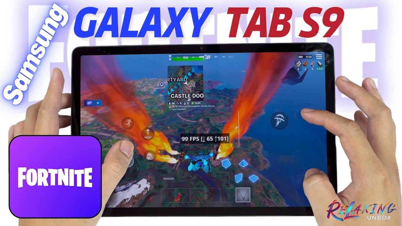 Samsung Galaxy Tab S9 Fortnite Mobile Gaming review | FPS & Battery ...