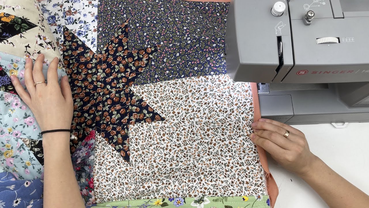 Crafting a stunning patchwork plaid from fabric scraps - YouTube