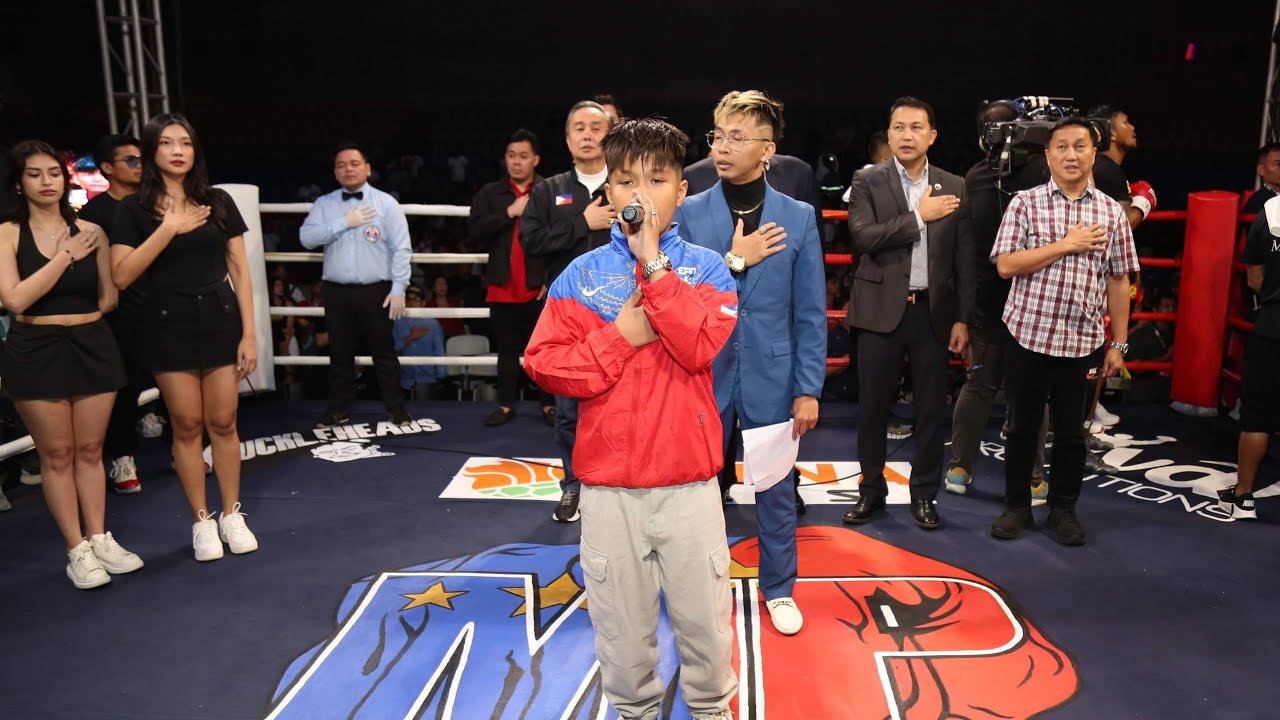 Billy Lontayao sang the Philippine National Anthem in the Eumir Marcial ...