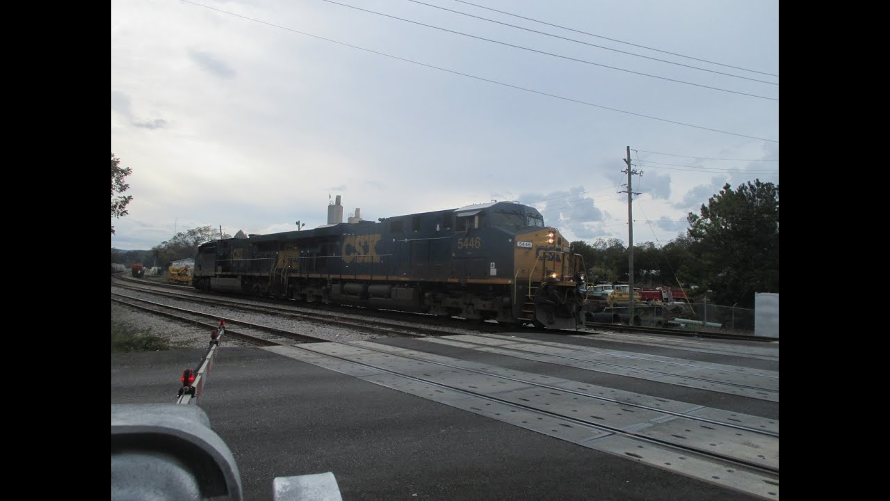 CSX 5446 and CSX 681 Running lite through Talladega, AL - YouTube