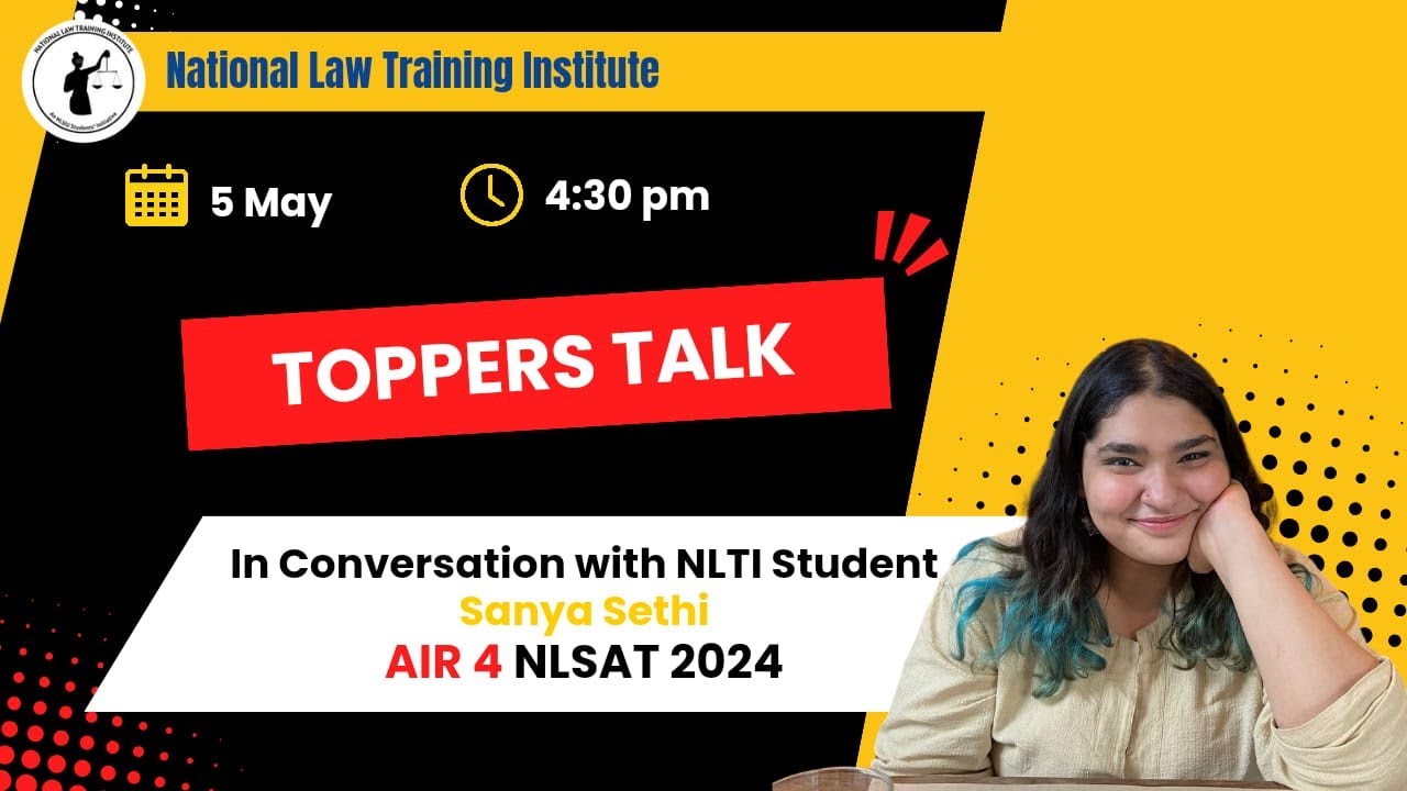 Topper's Talk: A Conversation with NLTI Student Sanya Sethi (AIR 4 ...