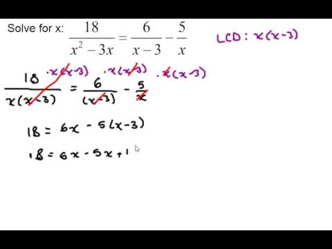 Solving and checking for extraneous root - YouTube