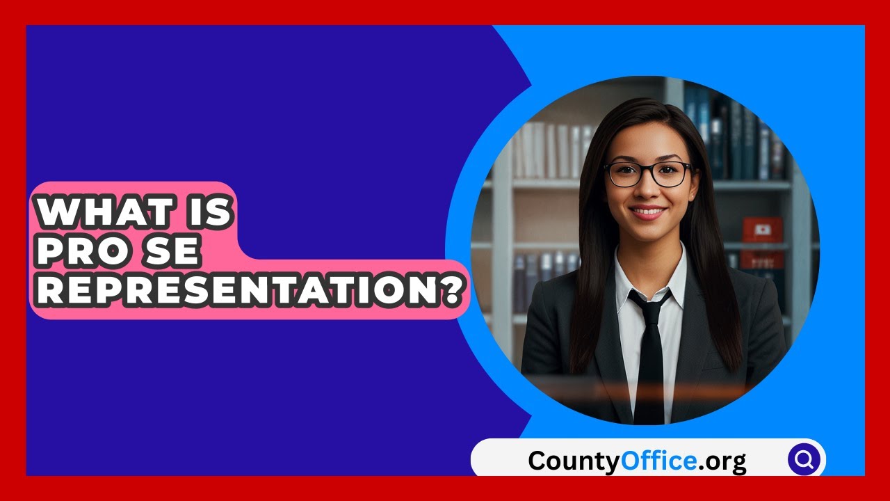 What Is Pro Se Representation? - CountyOffice.org - YouTube