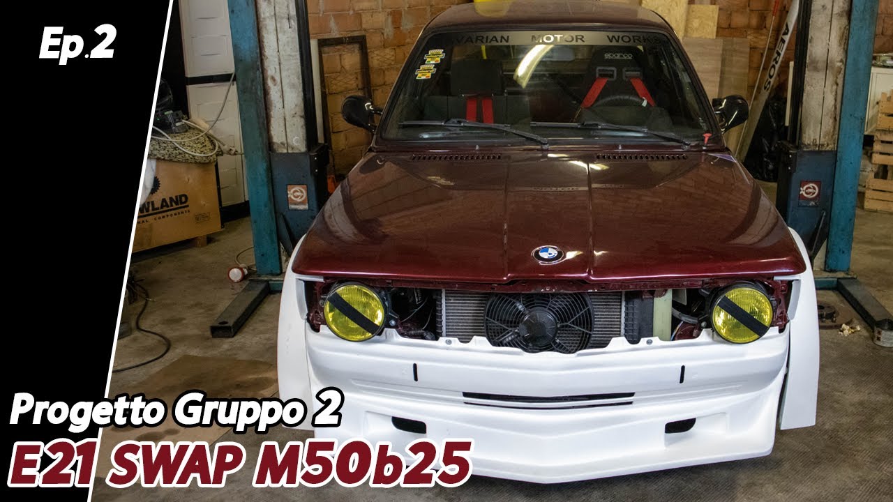 BMW E21 swap M50b25 - NUOVO BODYKIT replica Gruppo 2 - YouTube