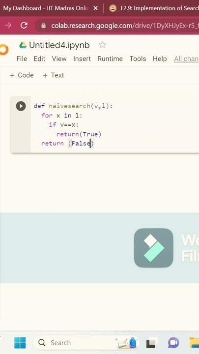 Naive Search In A List Python Coding Programming Binarysearch Python Youtube