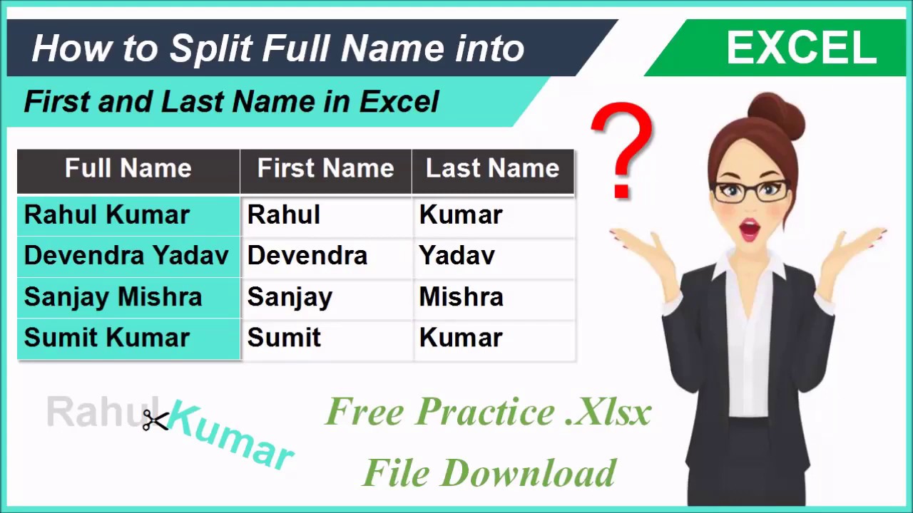 How To Split Full Name To First And Last Name In Excel YouTube how-to-split-full-name-to-first-and-last-name-in-excel-youtube