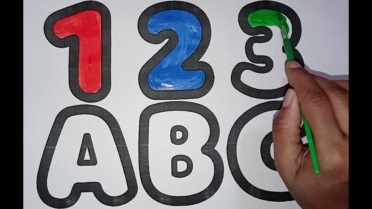 Learn ABCD Alphabets and numbers counting 123.Shapes for kids and ...