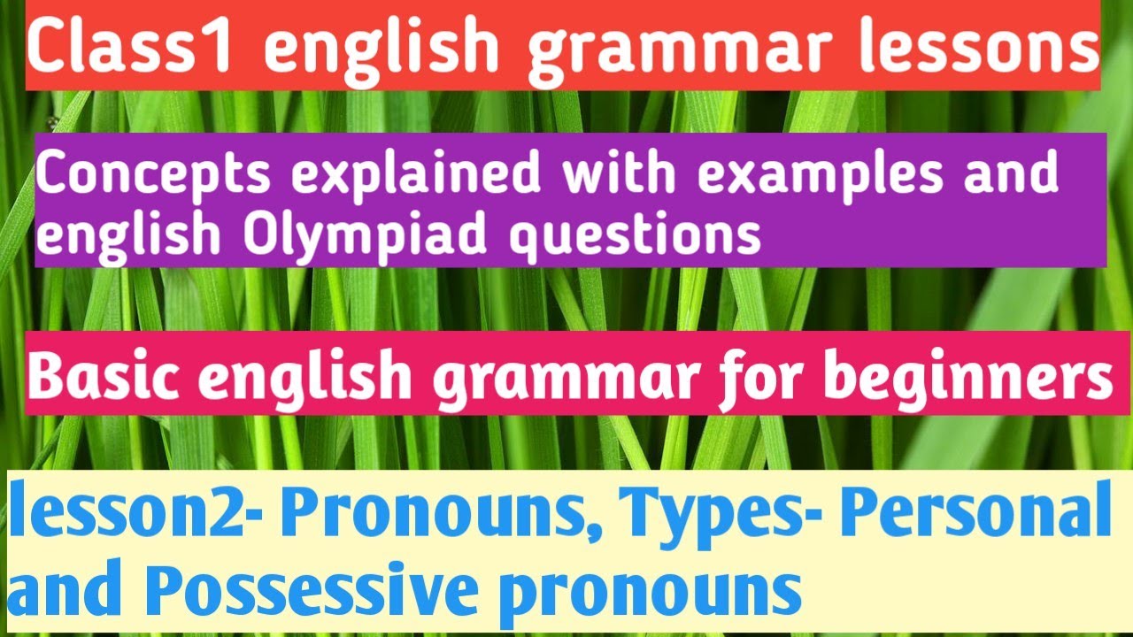 Class 1st english grammar | Pronouns | Basic english grammar for ...