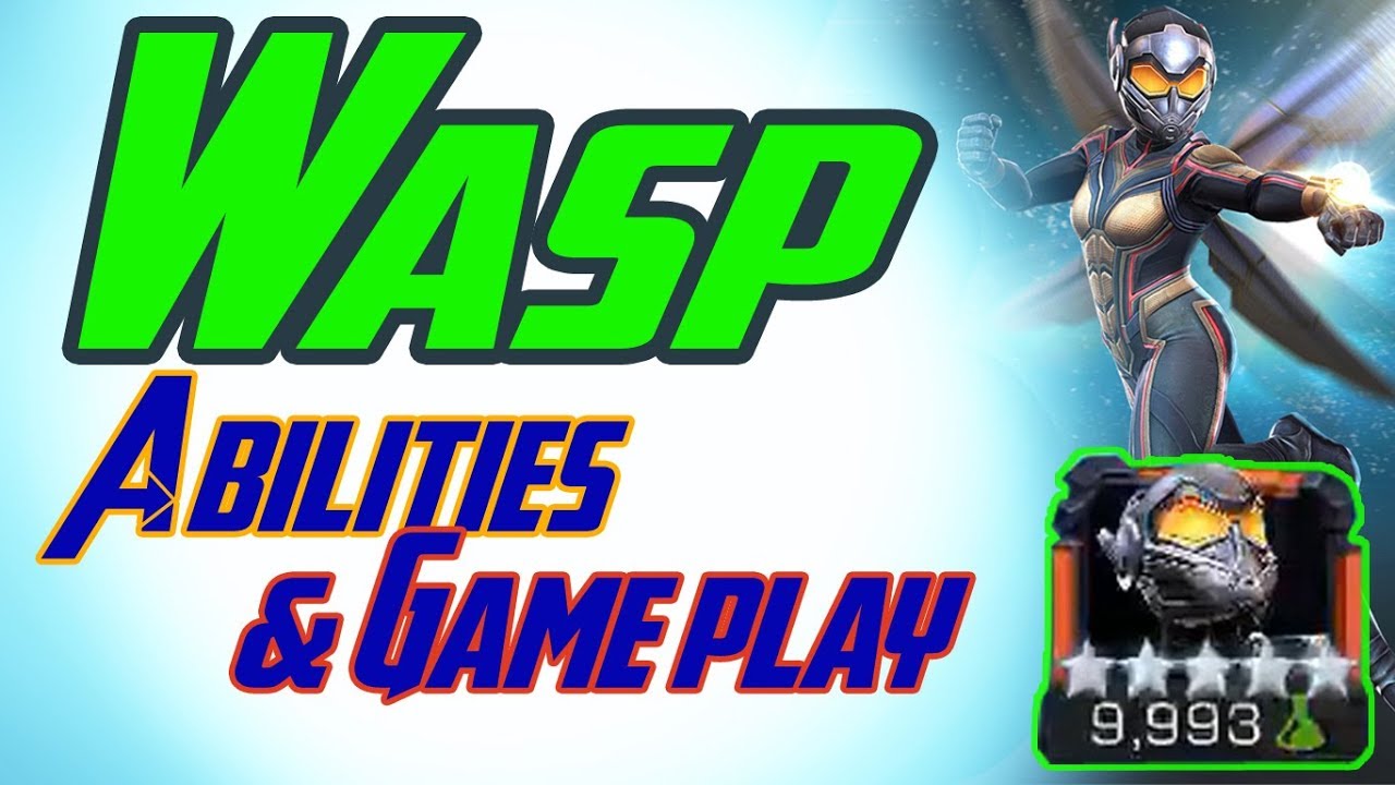 Wasp Abilities & Game Play | Wasp 5 Stars Rank 4 Duped | Marvel Contest ...