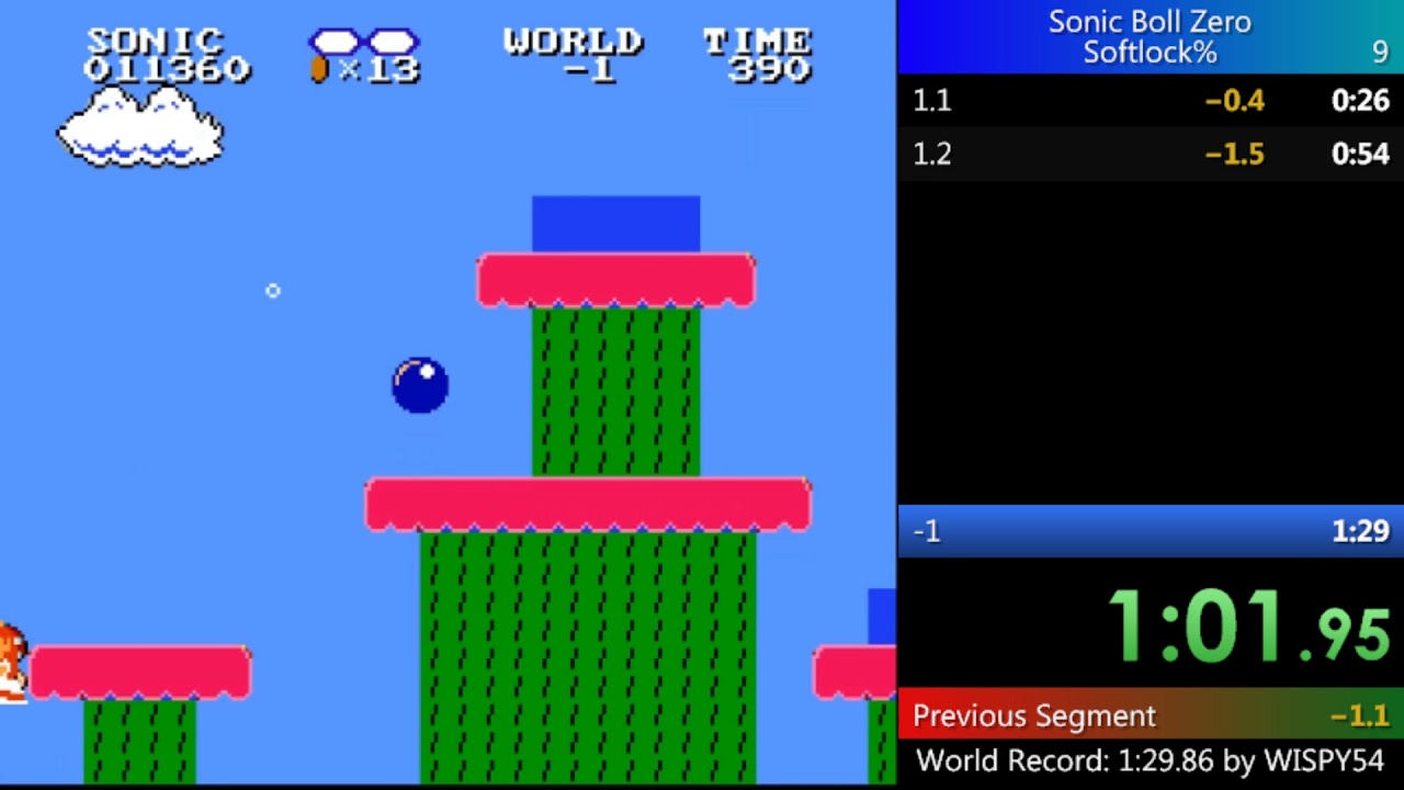 [previous WR] "Sonic Boll Zero" Sonic Softlock% in 1:25;24 - YouTube