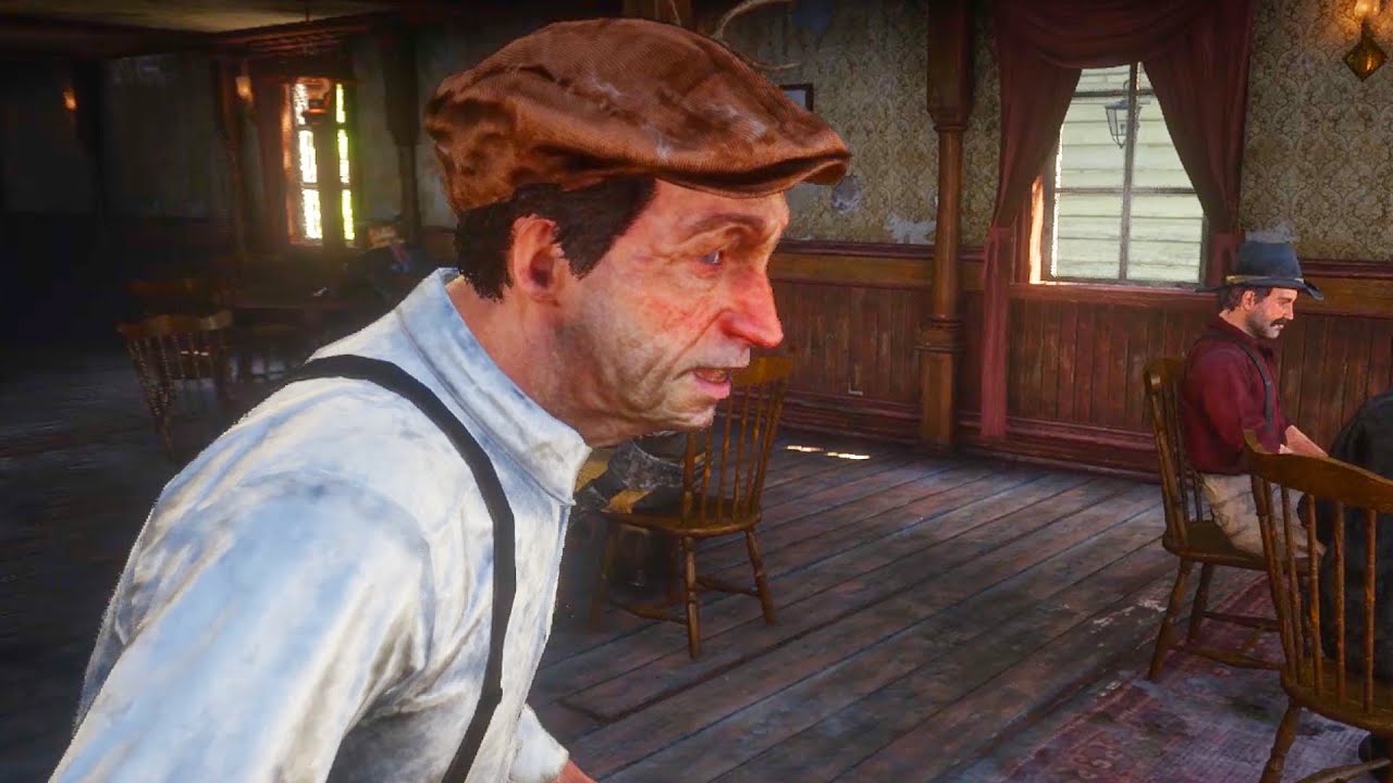 John antagonized mime in Valentine. Red Dead Redemption 2 - YouTube