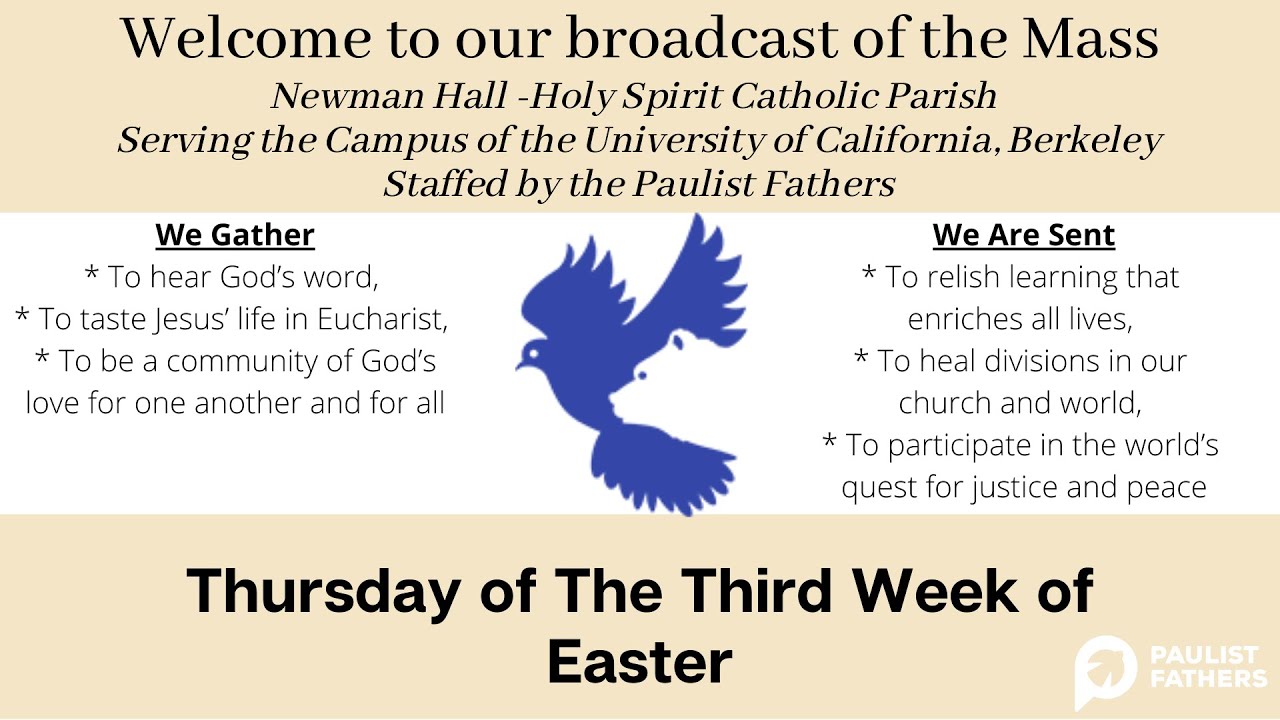 5/5/22 - 12:10pm Mass for Thursday of The Third Week of Easter - YouTube
