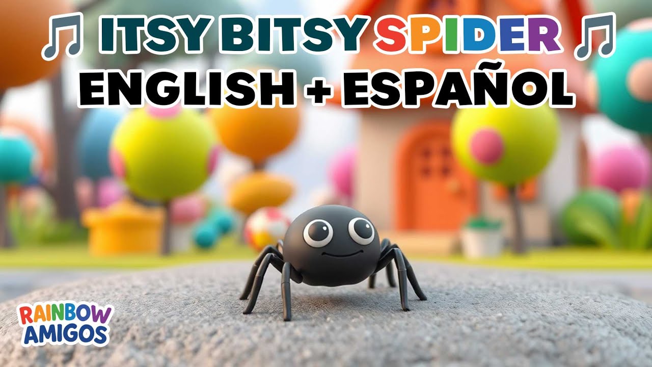 Itsy Bitsy Spider in English & Spanish | Bilingual Kids Song | La ...