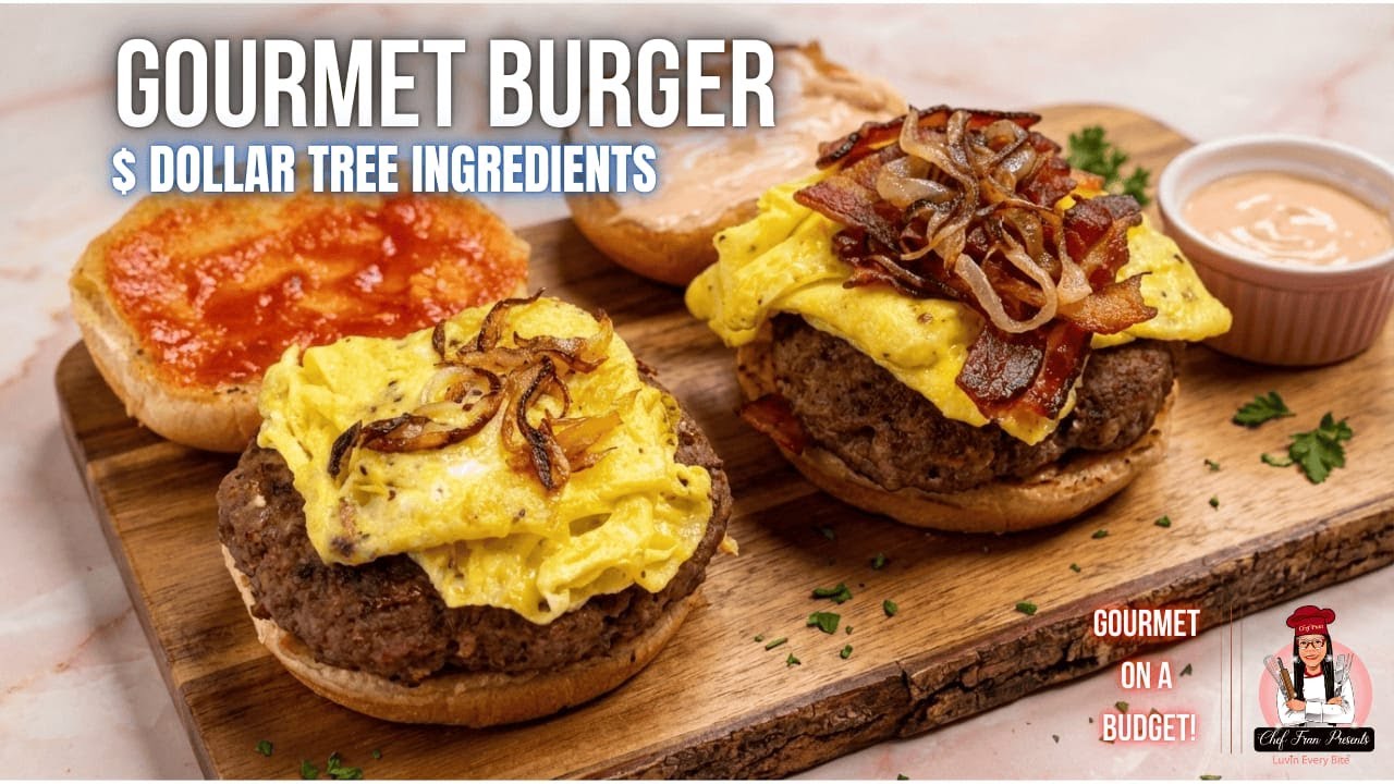 Gourmet Burger Made Affordable Using Dollar Tree Ingredients | Chef ...
