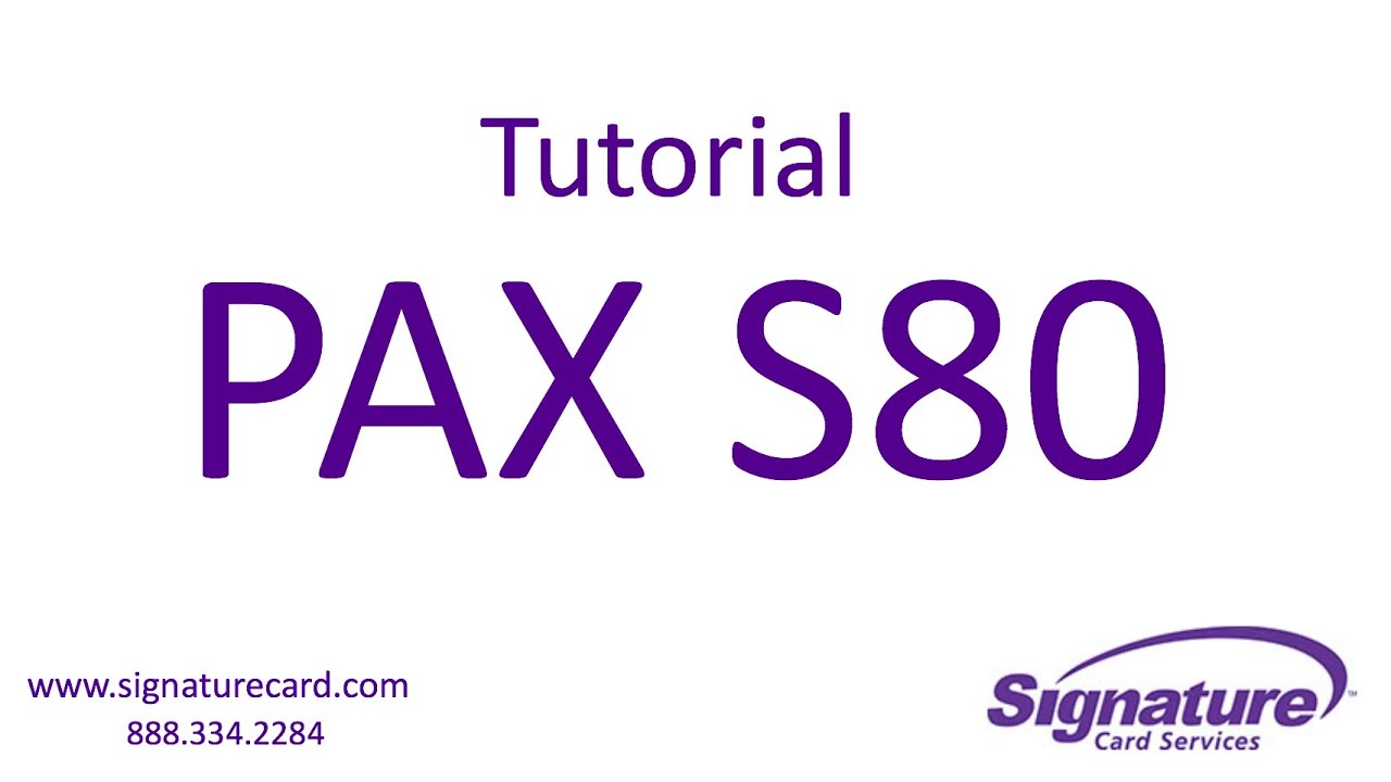 Credit Card Terminal PAX S80 Tutorial - YouTube