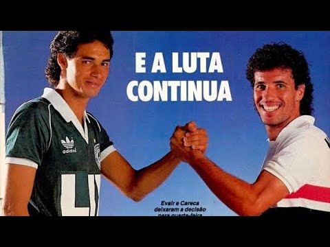 Careca e Evair medindo forças na FINAL do BRASILEIRO de 1986 - YouTube