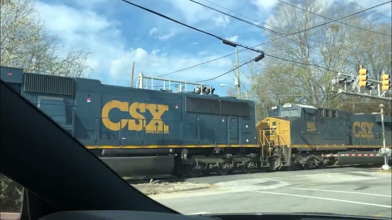 CSX 4579 leads another CSX M693 on 2-21-23 all YN3C power - YouTube