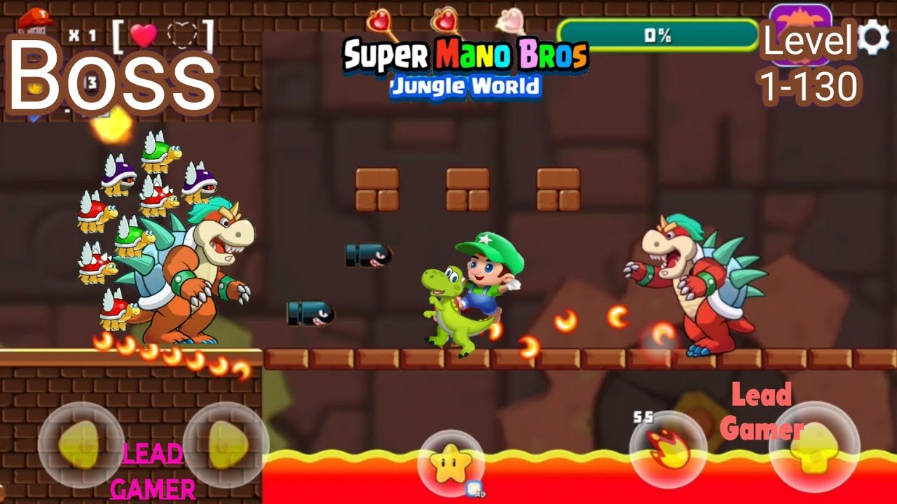 Super Mano Bros Jungle World Level 1-130 #gameplay #games #game - YouTube