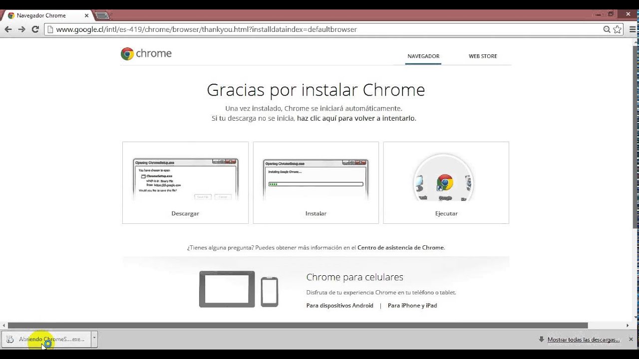 como descargar google chrome para windows 8 - YouTube