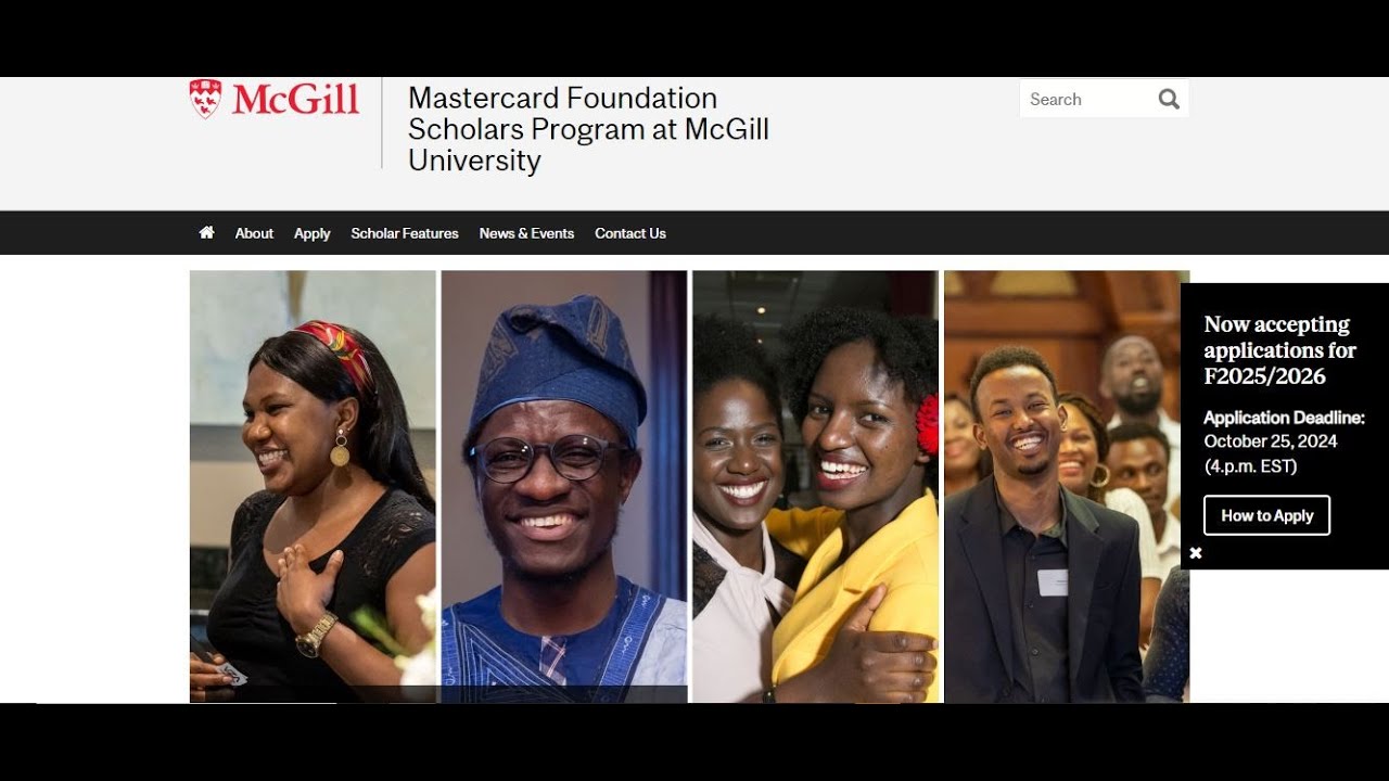 Fully Funded Scholarship in Canada for Africans! Apply Now to McGill ...